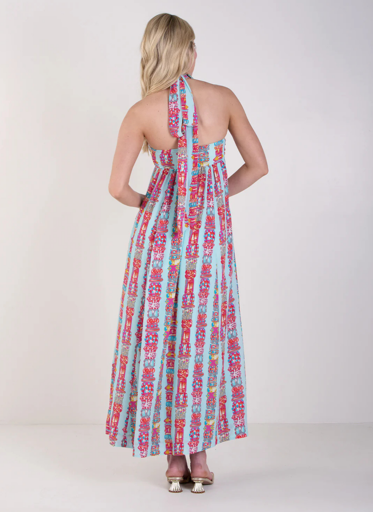 Zoe Halter Dress- Iconic Iris – Just the Thing